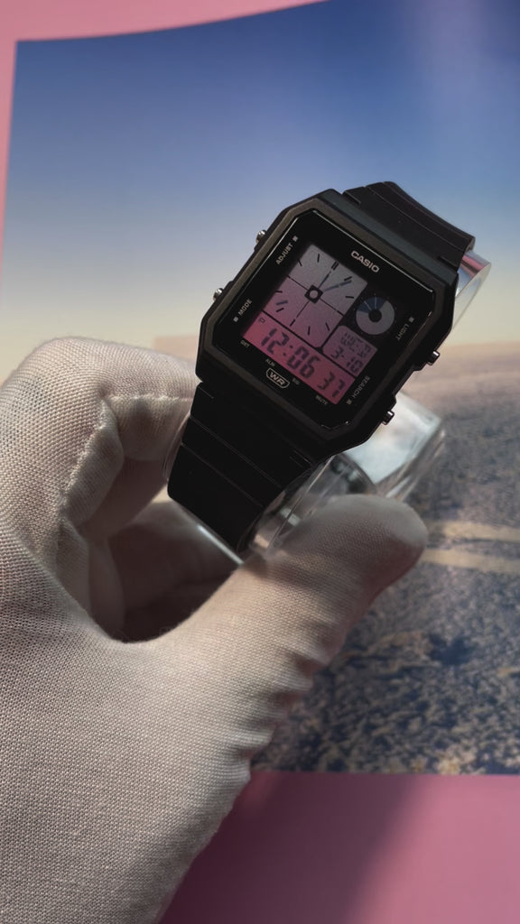 Synthwave Sunset - Customized Vintage Retro Pink & Black Casio Watch ...